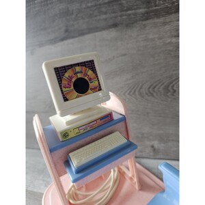 1997 Talk to Me Vintage Barbie Computer Desk Mattel 17350 Chair - Etsy