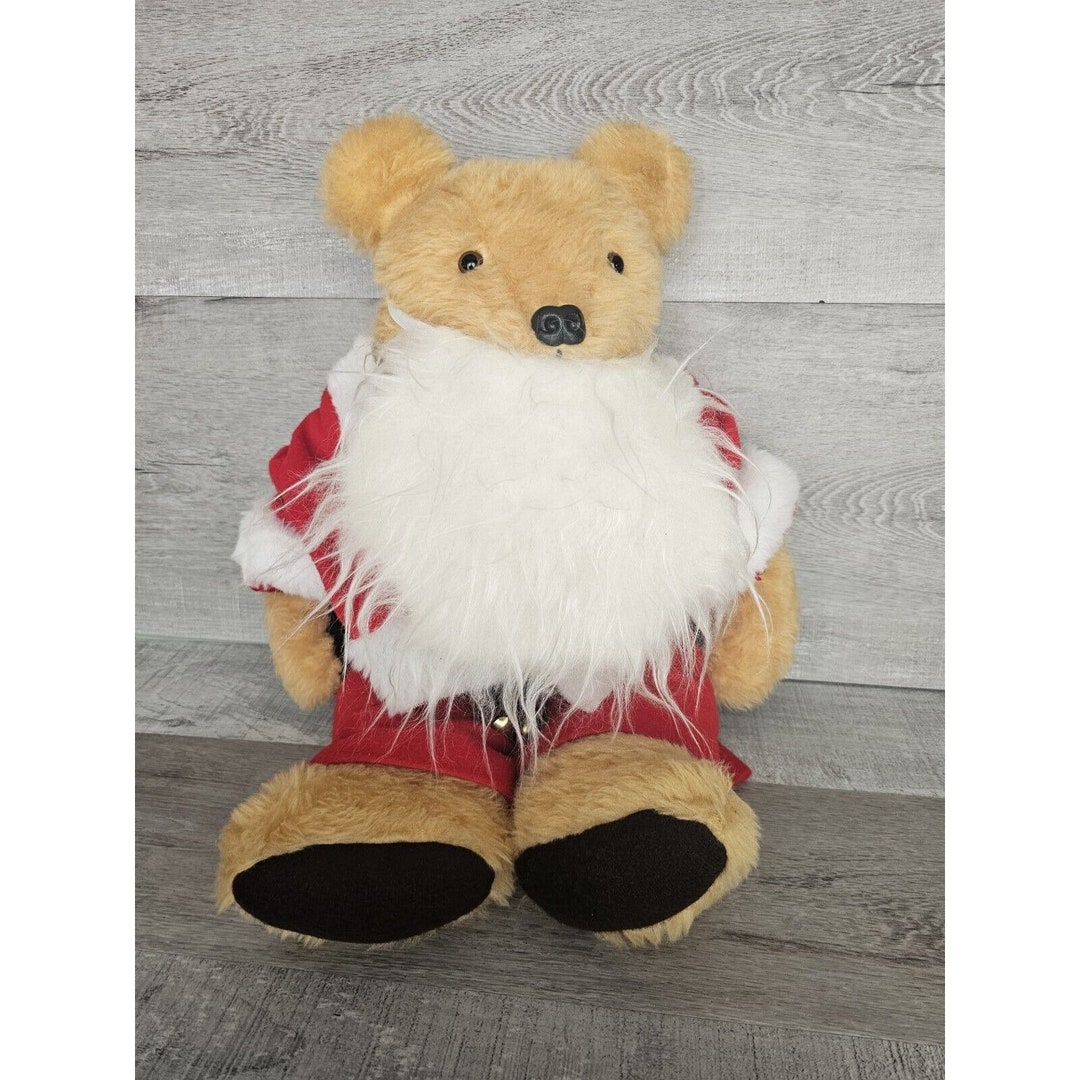 Vtg Mohair Santa Teddy Bear W Beard Jointed OOAK Artist Carol Van ...