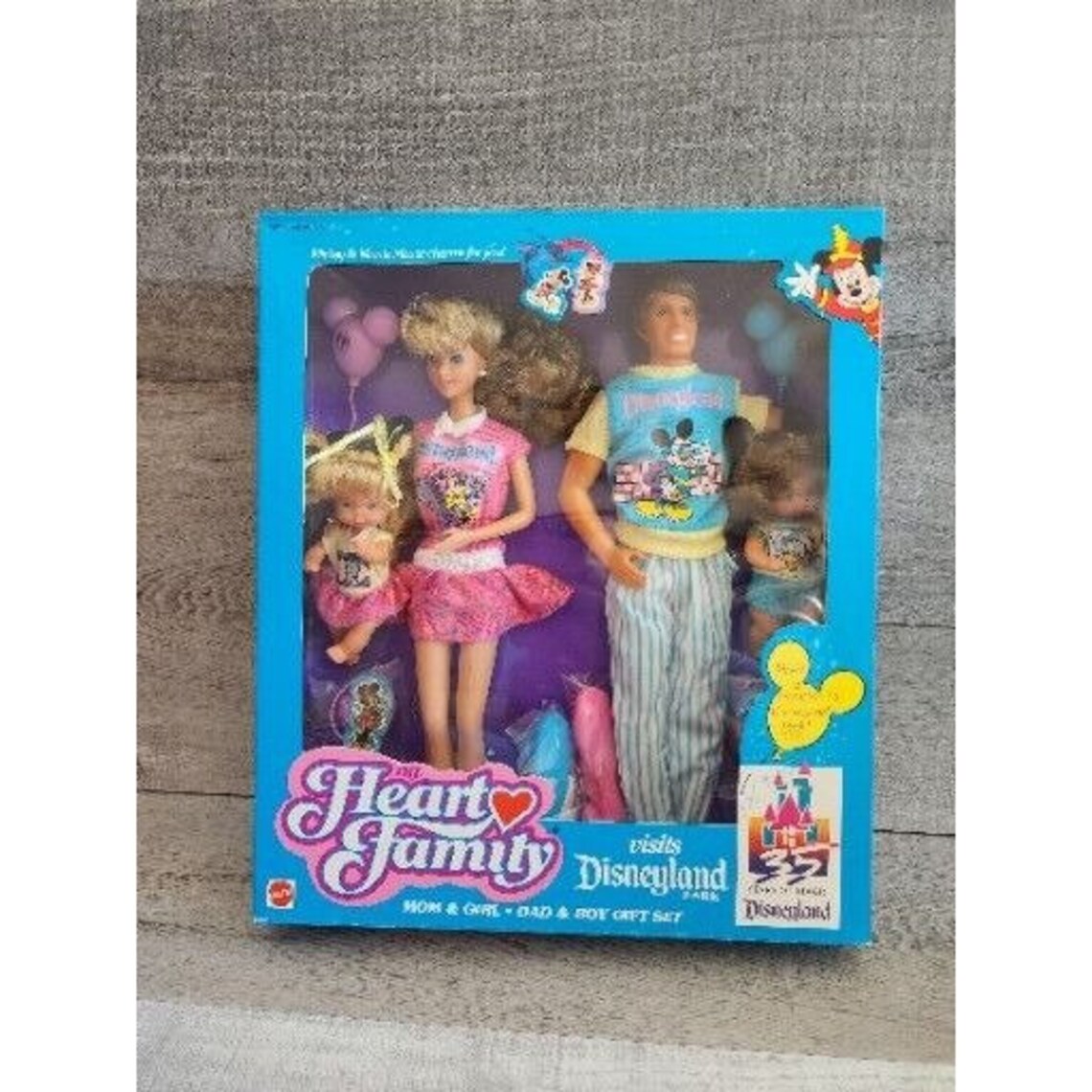 New Vintage 1990 Mattel the Heart Family Visits Disneyland Barbie Ken ...