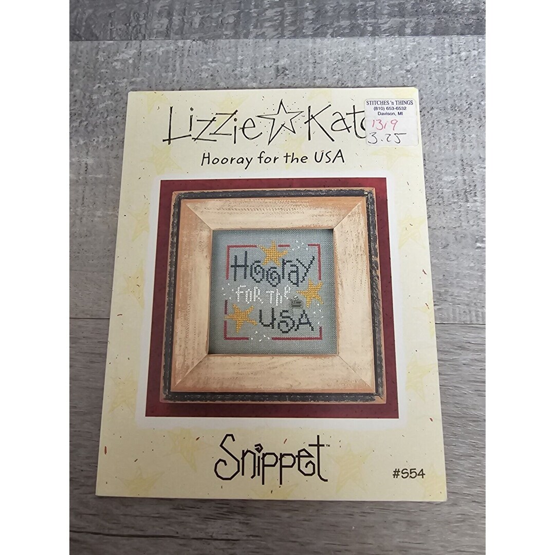 Lizzie Kate Snippet Series Horray for the USA Cross Stitch Pattern New 125b - Etsy