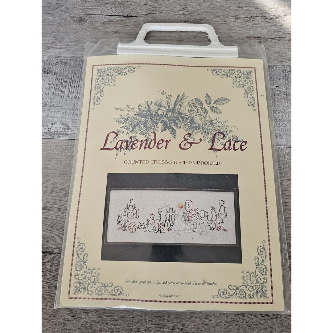 Lavender & and Lace #12 Victorian Design ENCHANTED ALPHABET Chart 1991 ...