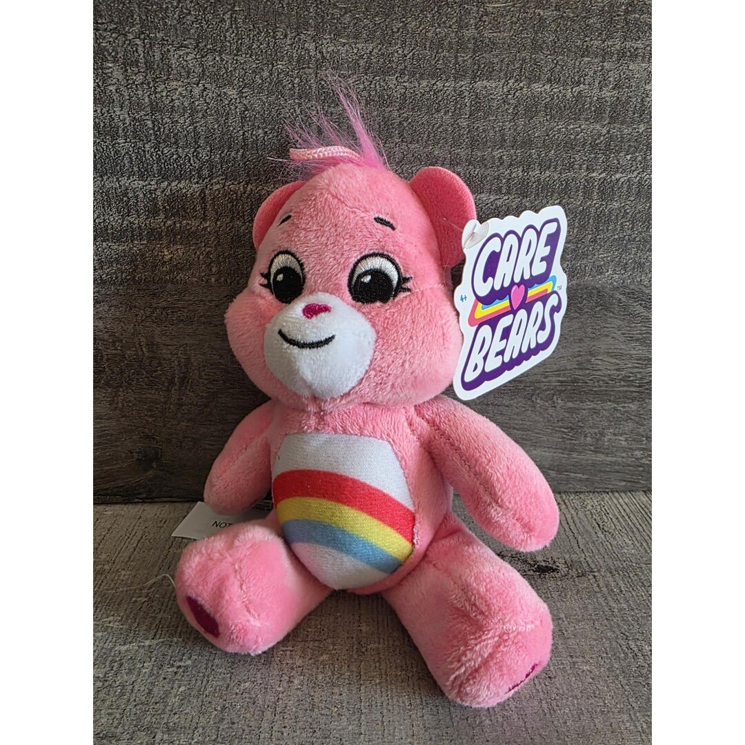 Care Bears 8" Cheer Bear the RAINBOW Pink Soft Plush Stuffed Animal New ...