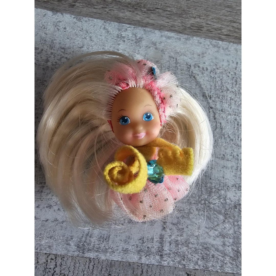 Tyco Liddle Kiddles Mini Doll 1994 Pink Hair Rare Sparkly Dress Vintage ...