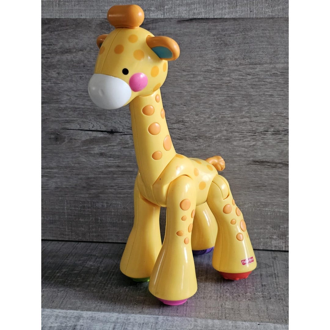 Fisher Price 10" Toy Giraffe W Posable Legs Head Zoo Toddler Pretend ...