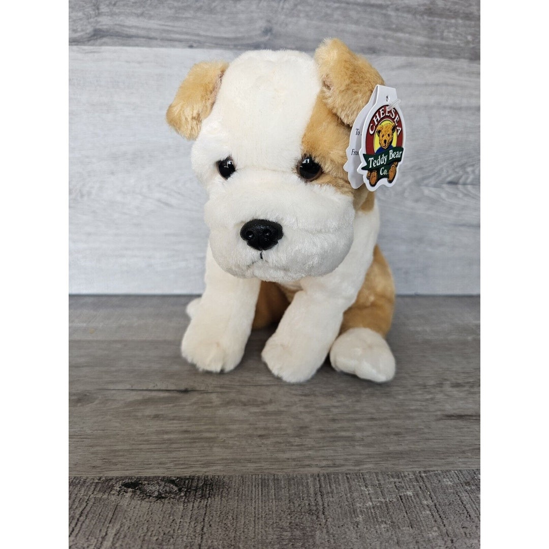 Chelsea Teddy Bear Co 10" Bulldog Plush Puppy Dog Stuffed Animal Rare ...