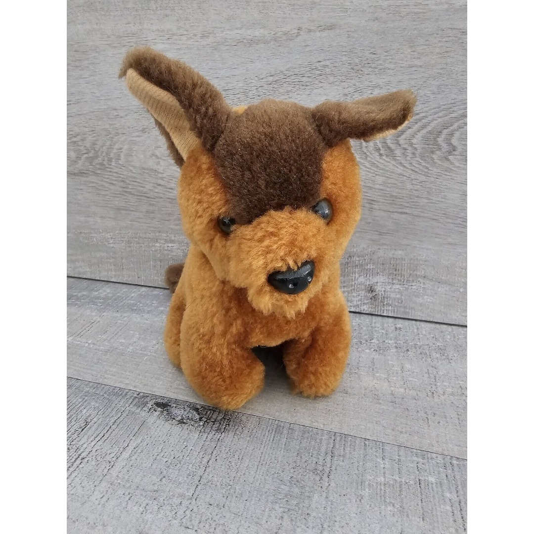Vtg Plush Dog Realistic German Shepherd Puppy Midwestern Home 6 ...