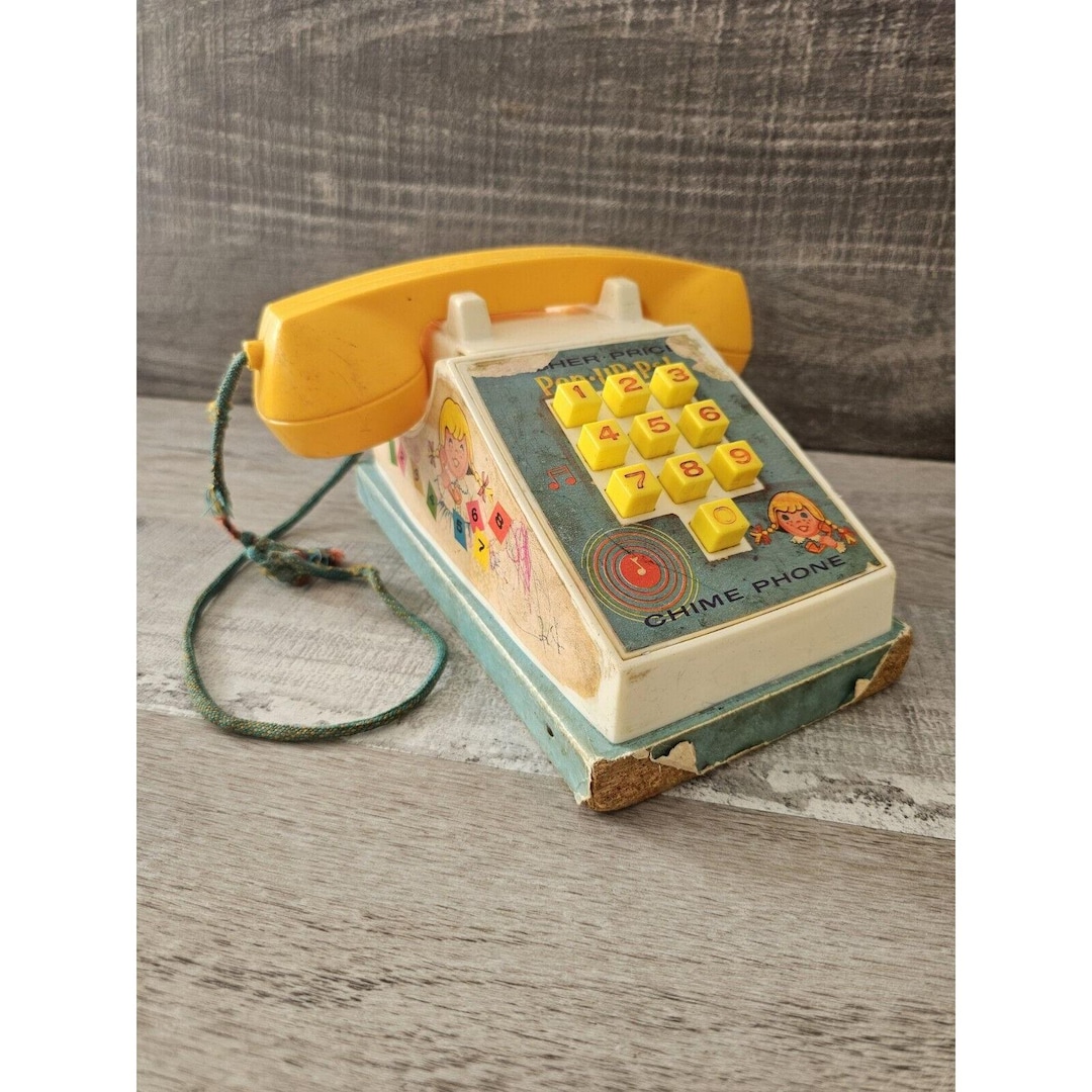 Vintage 1968 Fisher Price Pop up Pal Chime Phone #150 - Etsy