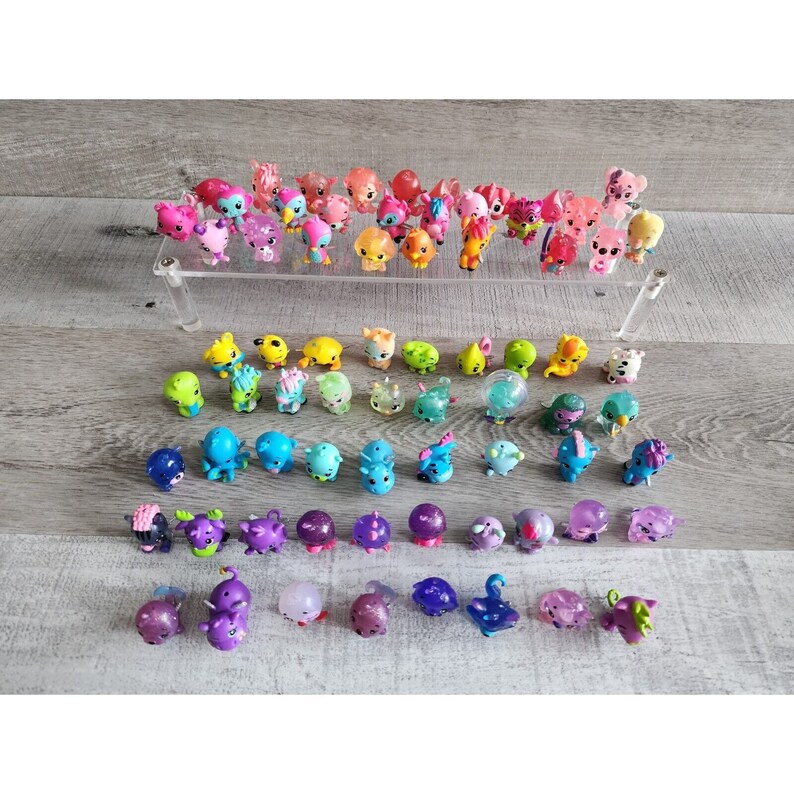 Large Lot HATCHIMALS Colleggtibles Mini Figures 72 Pcs Glitter Silver ...