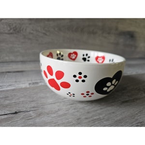 Temp-tations Seasonal Pawfetti 18 Oz Cereal Bowl Handpainted Dogs Cats ...