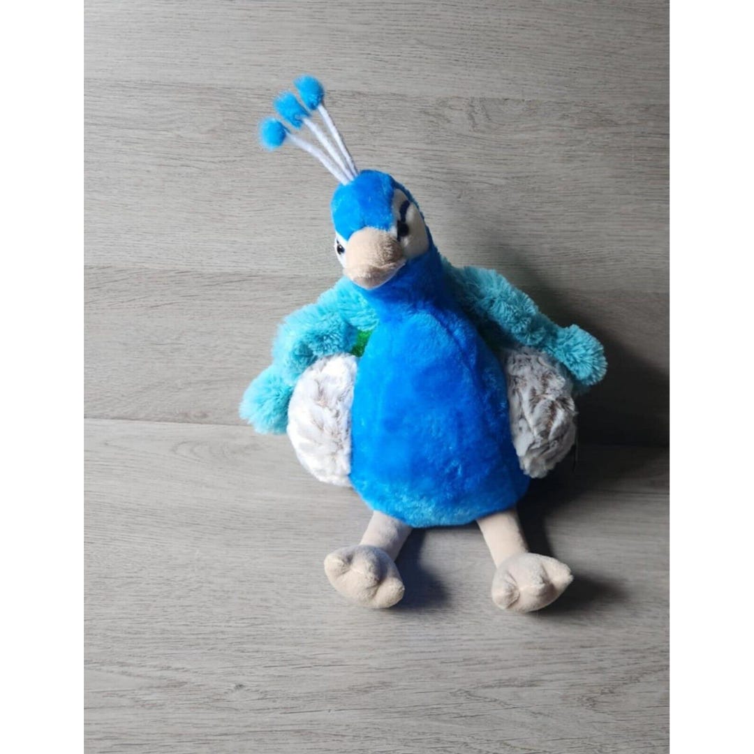 Peacock Plush Bird by the Petting Zoo Stuffed Animal 16” Long 9” Wide W ...