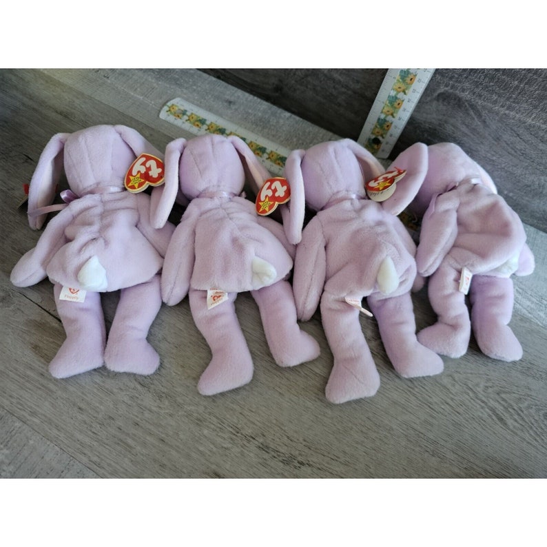 RARE TY Beanie Babies Floppity the Purple Rabbit Retired Wtags - Etsy