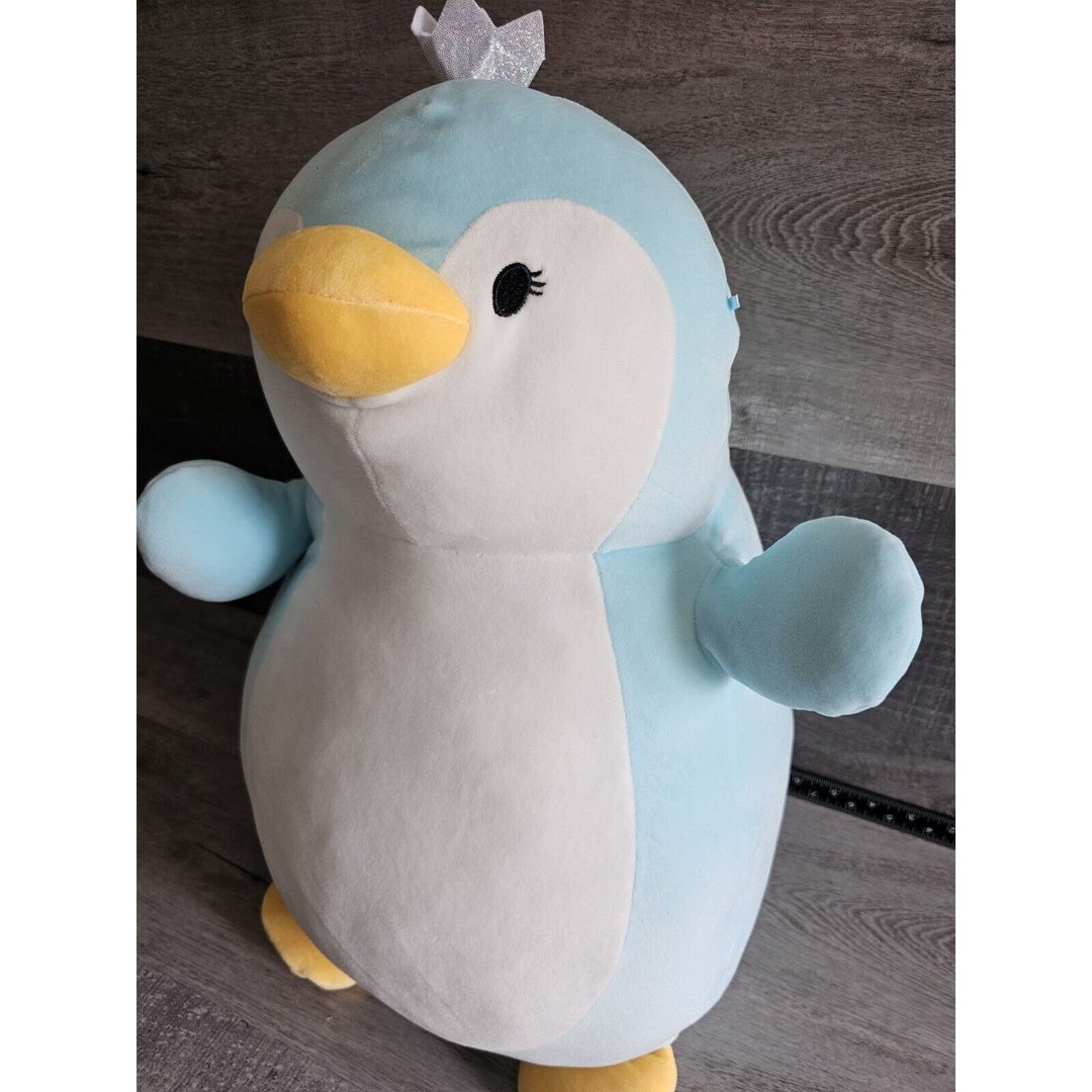 Squishmallows Kellytoy Plush Hug Mees Raina the Blue Penguin With Crown ...