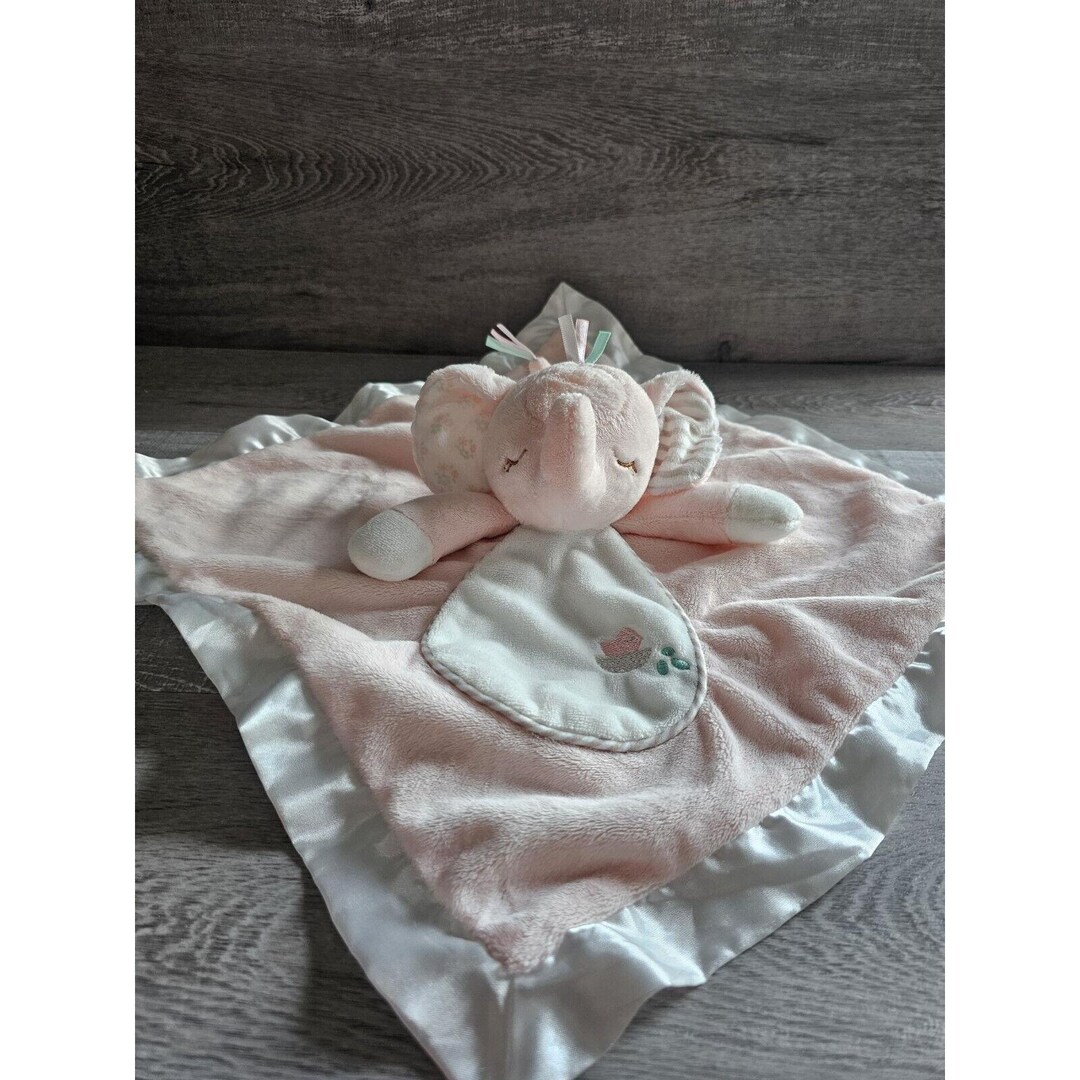 Douglas Baby Cuddle Elephant Security Blanket Lovey Plush Pink Cream ...