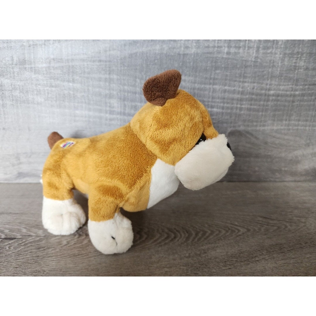 Ganz Webkinz Bulldog 9 Stuffed Animal Plush Puppy Dog HM126 Brown Tan ...