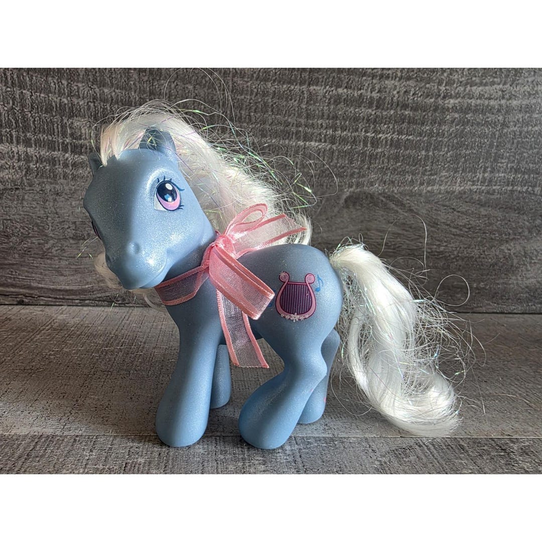 My Little Pony MLP BEE BOP 2002 Pink Harp G3 White Mane and Tail Tinsel ...