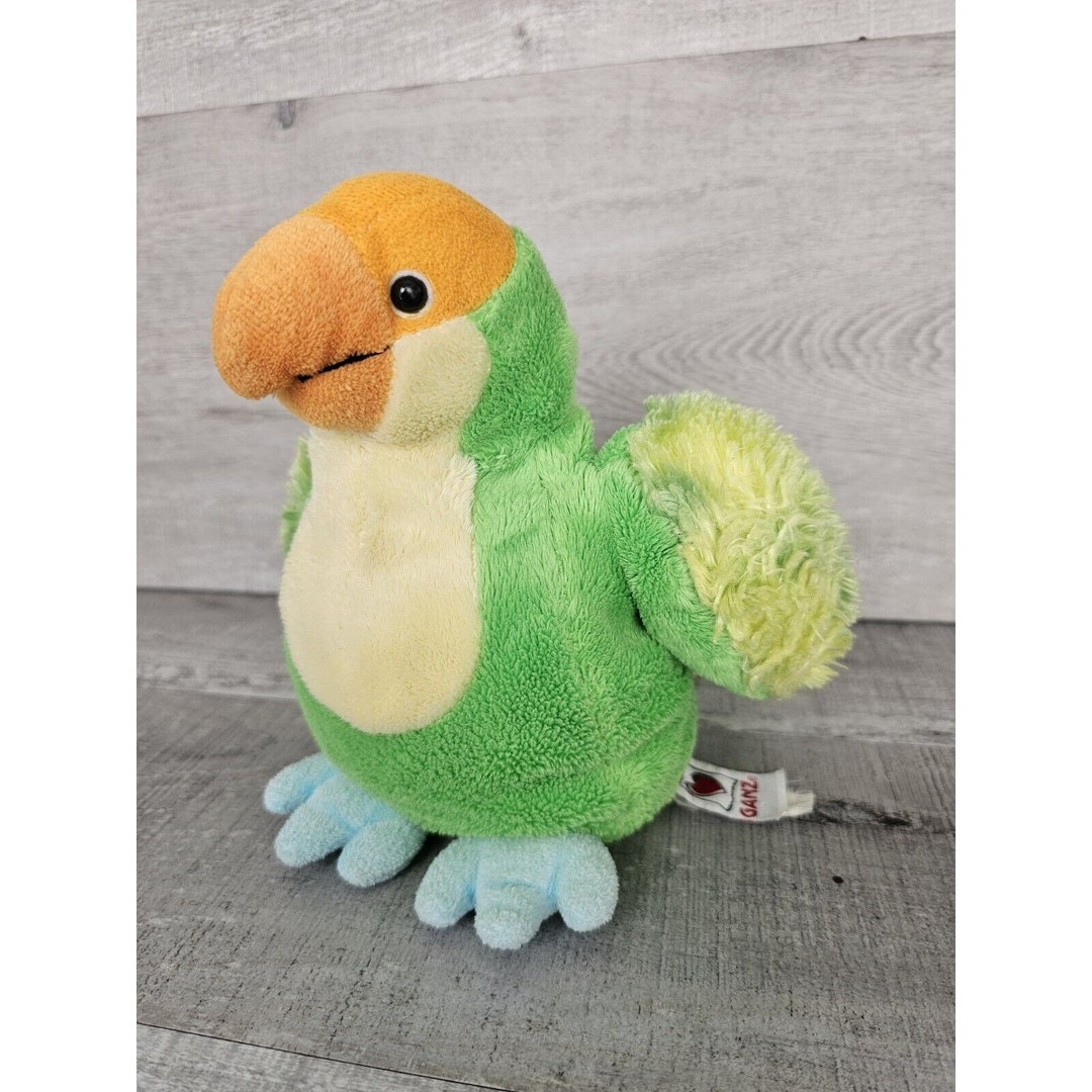 Ganz Webkinz Plush Parakeet Parrot Bird 8” Green Stuffed Animal HM 354 ...