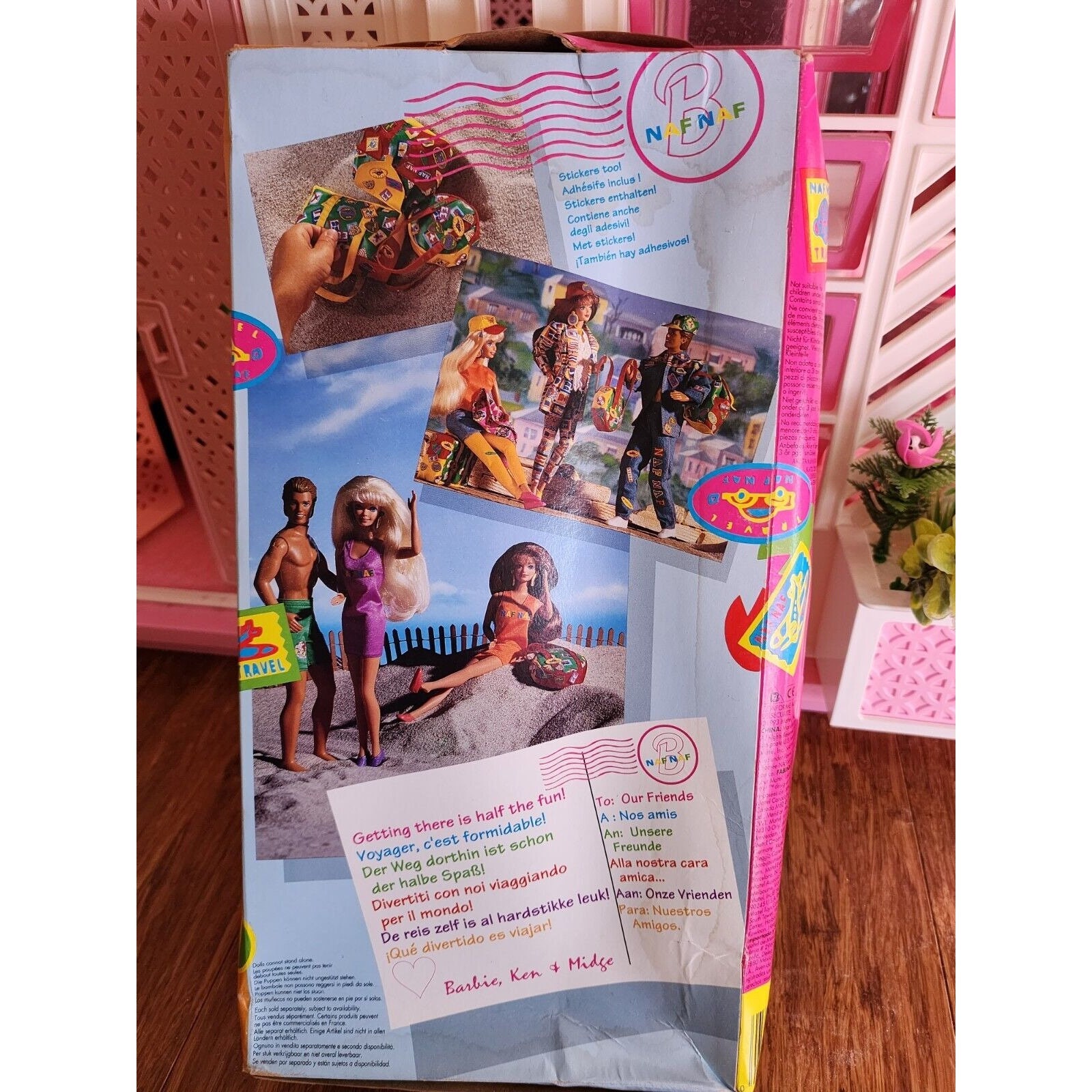 Barbie Naf Naf Travel Doll With Stickers Mattel 1993 No 10997 - Etsy