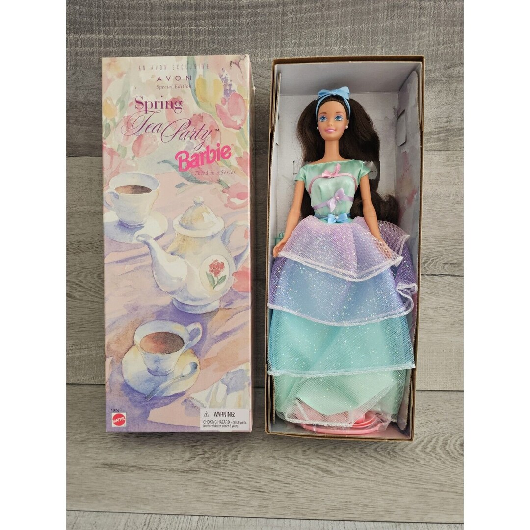 Mattel 1997 Spring Tea Party Barbie Doll 3rd in Series Avon - Etsy