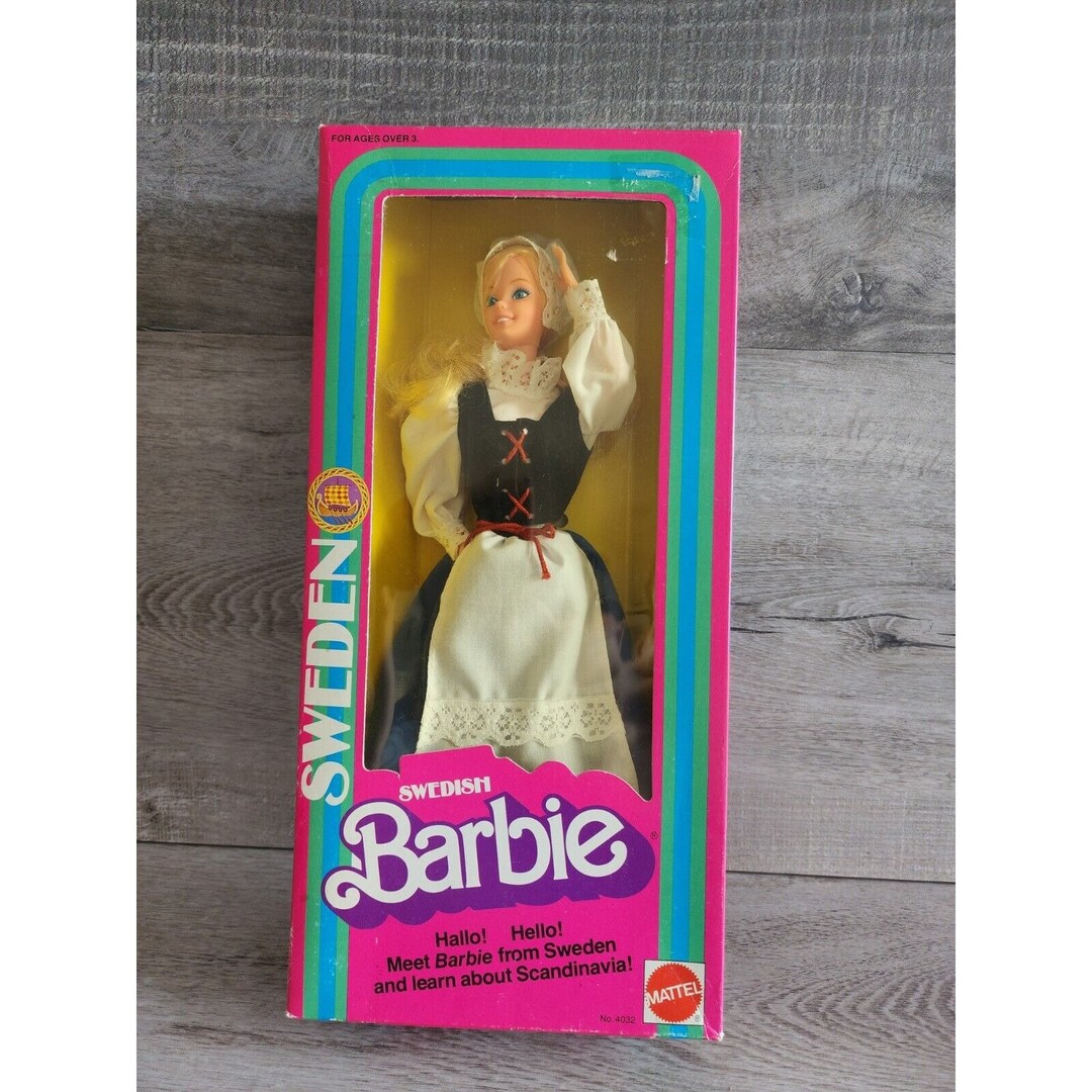 Vintage Mattel 1982 SWEDISH Dolls of the World Barbie Doll New 4032 - Etsy