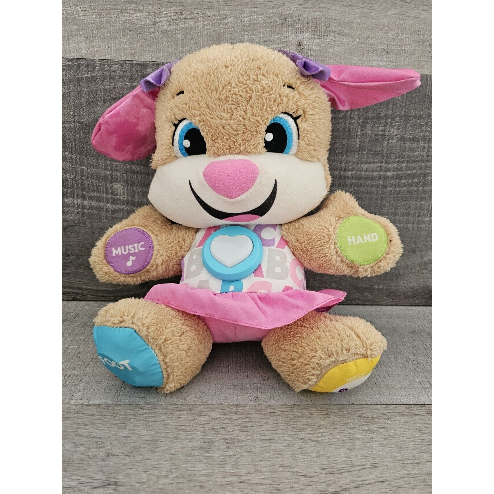 Fisher Price Plush Talking Girl Dog Abcs Laugh Learn Pink Stuffed ...