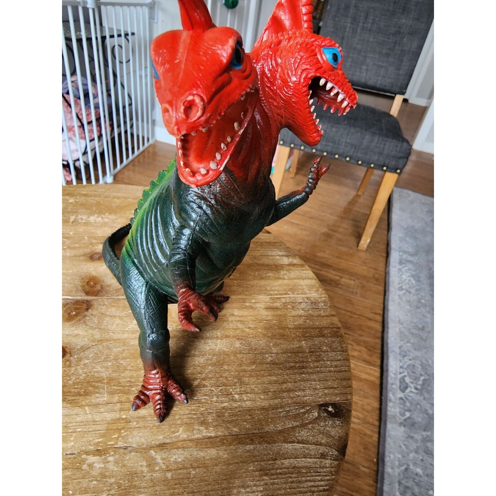 Two-headed Dragon Rubber Figure Vintage Red & Green Monster 8 1980s EUC ...