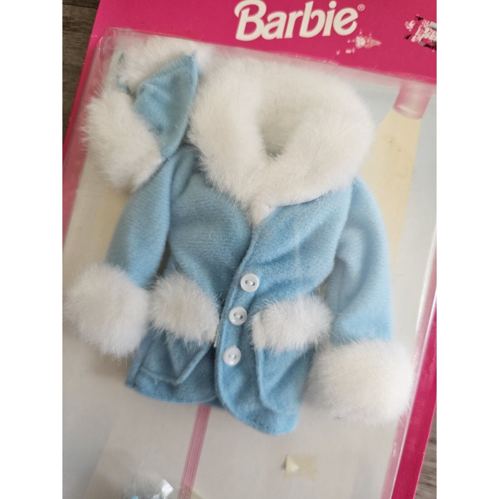 Vintage Barbie Coat Collection Fashions 68650 Blue Coat W/white Fur Acc ...