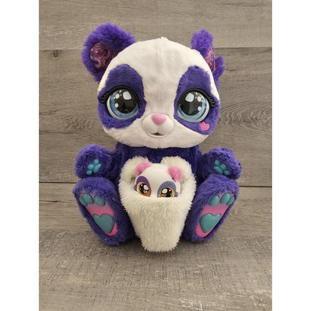 Peek-a-roo, Interactive Panda-roo Plush Toy With Baby and Over 150 ...