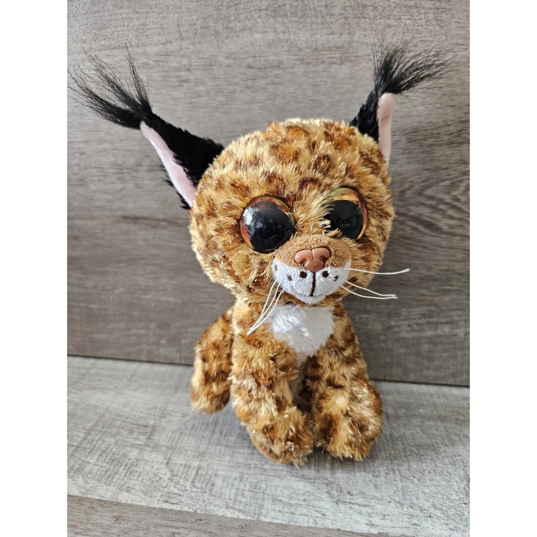 Lumo Stars Lynx Cat Leopard Big Eyes 6 Brown Plush Stuffed Animal Toy ...