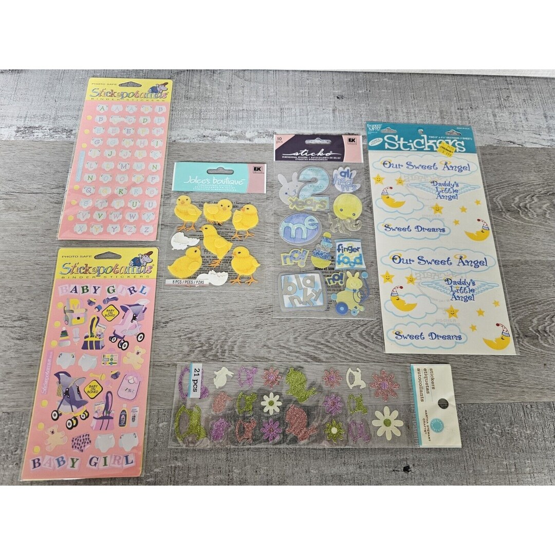 Babies Junk Journal Scrapbook Crafting Stickers Lot Baby Shower New - Etsy