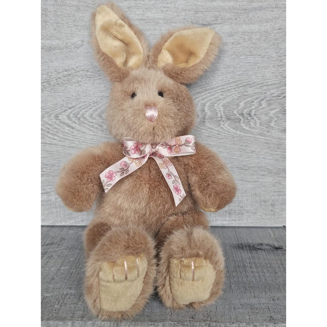 Vtg Best Friends Soft Brown Bunny Rabbit Plush Stuffed Animal W Pink ...