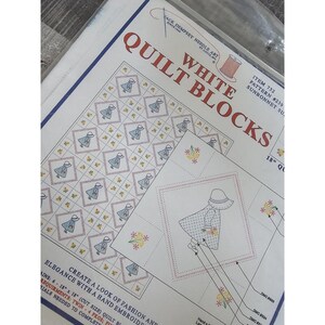 Rare Jack Dempsey White Quilt Blocks #239 Sunbonnet Sueinterlocking NEW ...