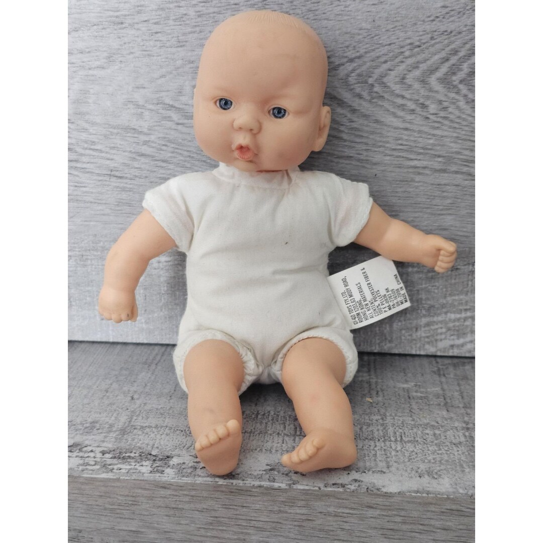 Vtg Gi Go Toys 6" Baby Doll Plush Body Plastic Head Arms Legs Boy or ...