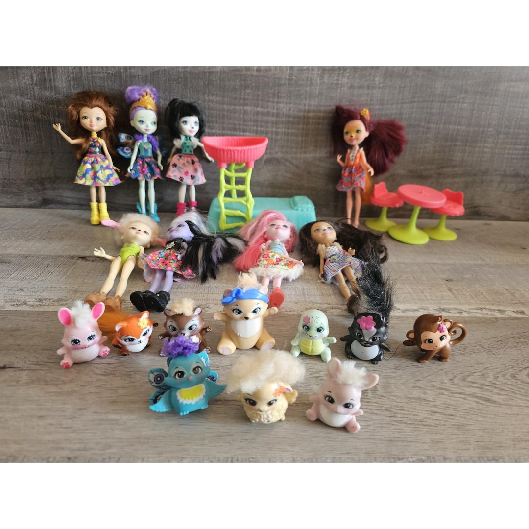 Mattel Enchantimals Lot of 8 Dolls, 10 Animals + Accessories - Etsy