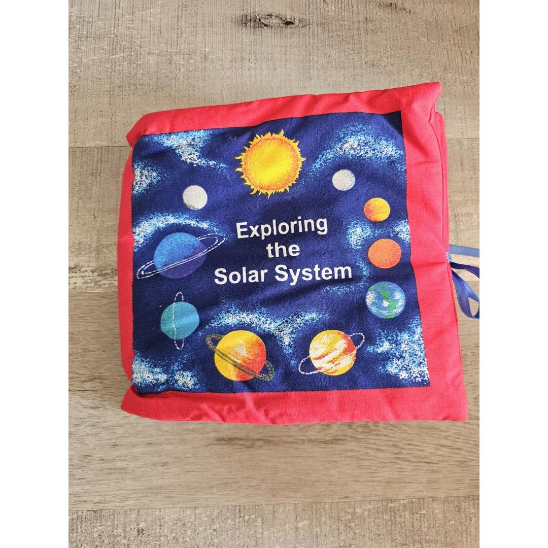 Exploring the Solar System Outer Space Fabric Panel Quilted Book ...