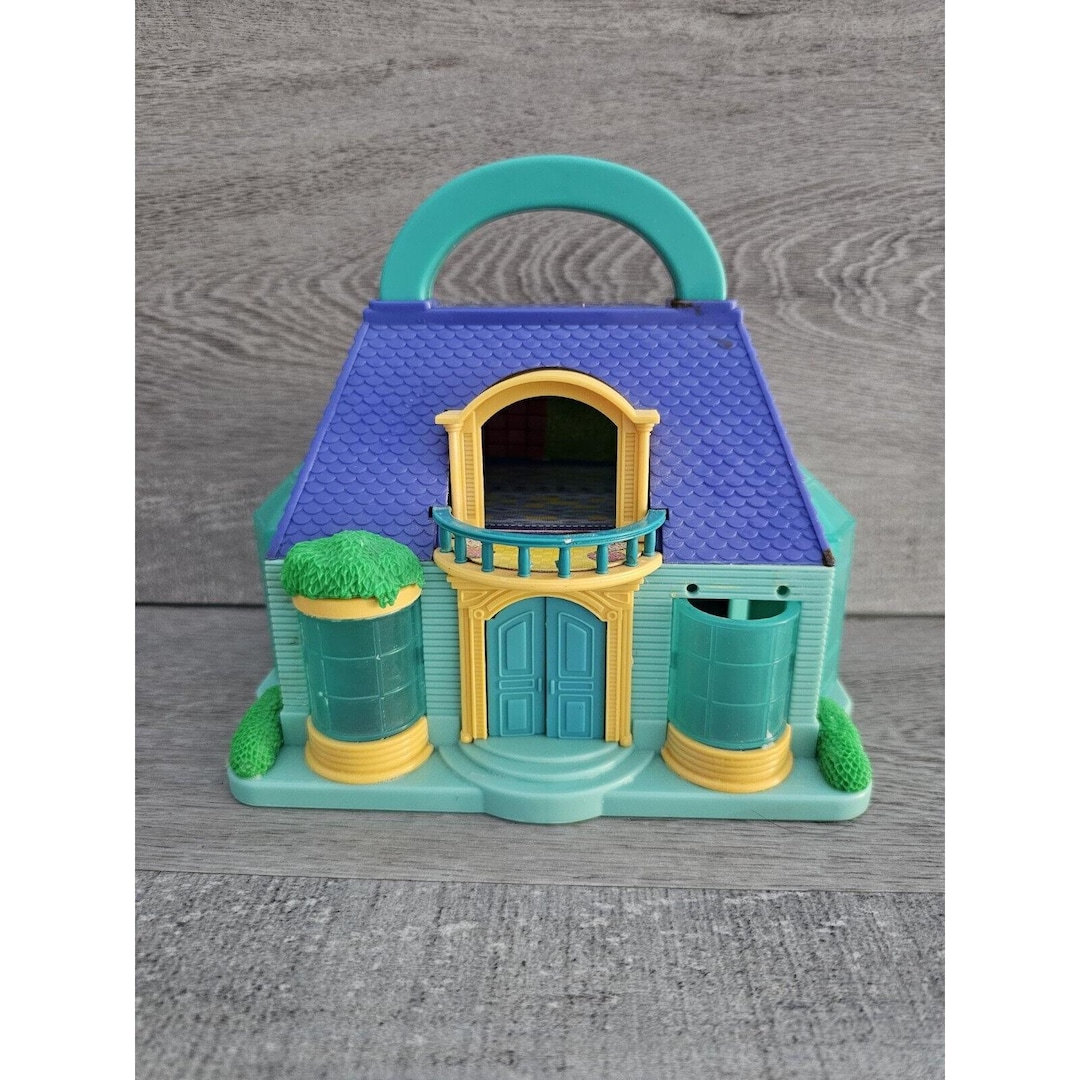 Vintage Blue Box Toys Carry Along Doll House No Furniture Cottage RARE ...