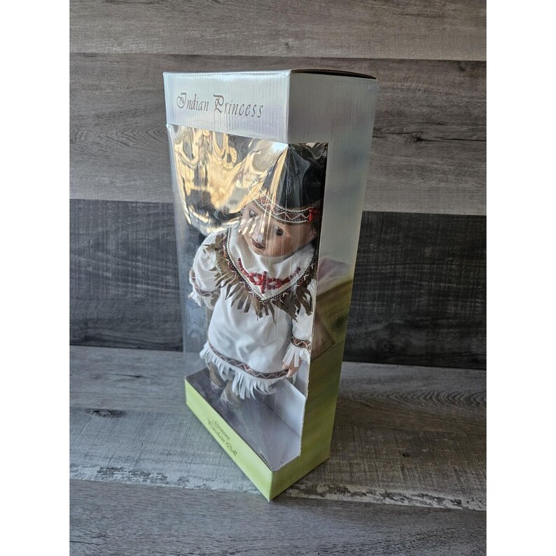 Vtg Native American Indian Princess Porcelain Doll 15" Large Original ...