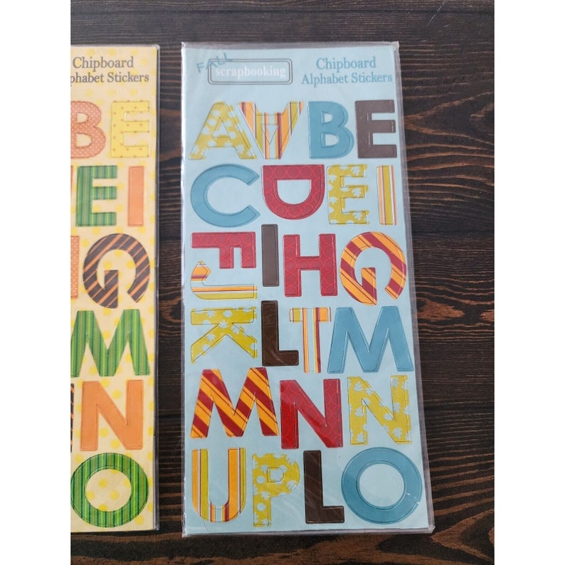 LOT Chipboard Letters Alphabet Colorful Fall Winter Sports Retired #10 ...