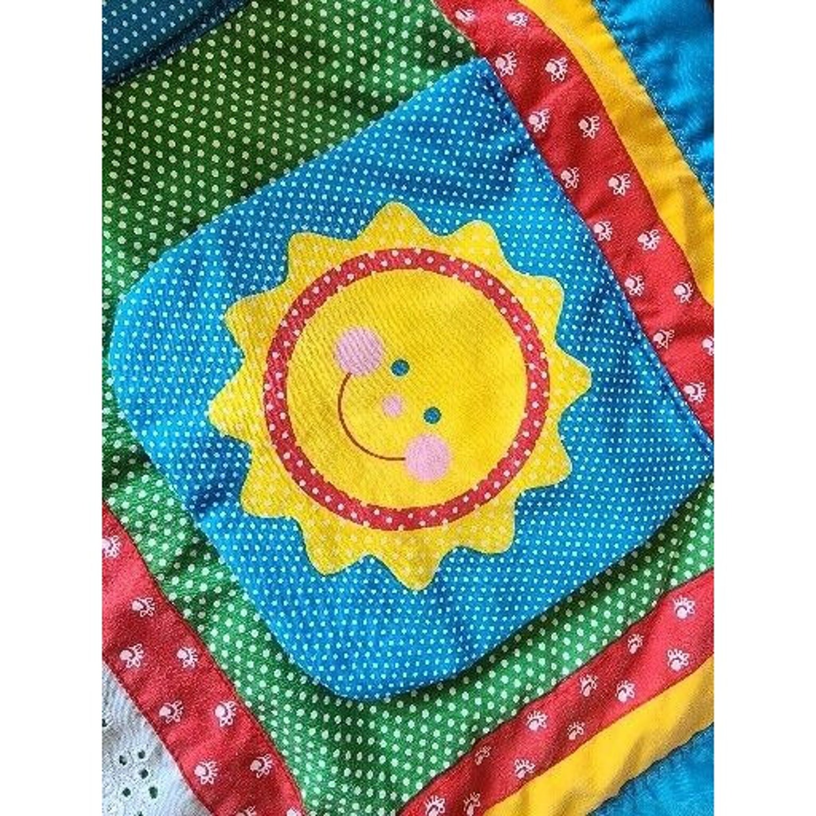 Vintage 1985 PLAYSKOOL Baby Fold N' Go Activity Quilted Play Mat EUC - Etsy