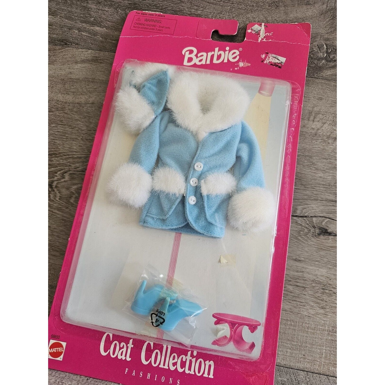 Vintage Barbie Coat Collection Fashions 68650 Blue Coat W/white Fur Acc ...