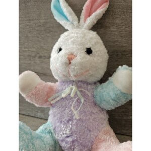 Goffa Bunny Rabbit Pink Plush Colorful Colorblock Stuffed Animal Easter ...