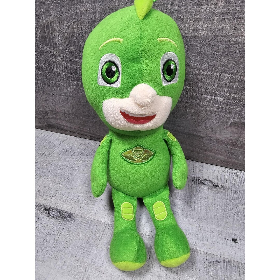 Greg Gekko PJ Masks Plush 14” Green Moveable RARE Size Fiesta Frog Box ...
