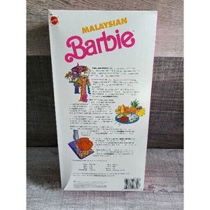 1990 MALAYSIAN Barbie Dolls of the World DOTW #7329 New - Etsy