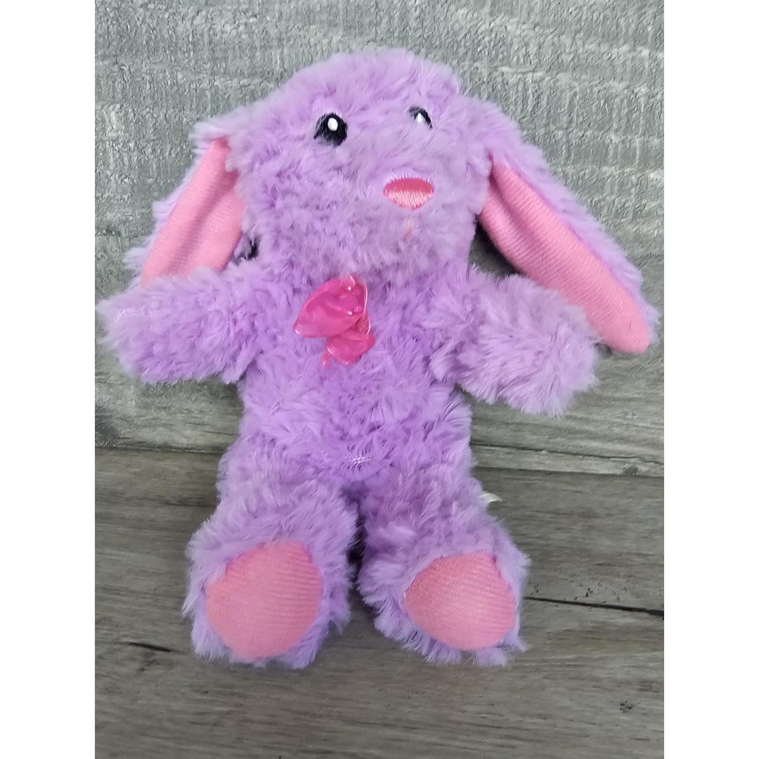 Fuzzy Friends Plush Purple Pink Bunny 6” Sitting Small Easter Rabbit - Etsy