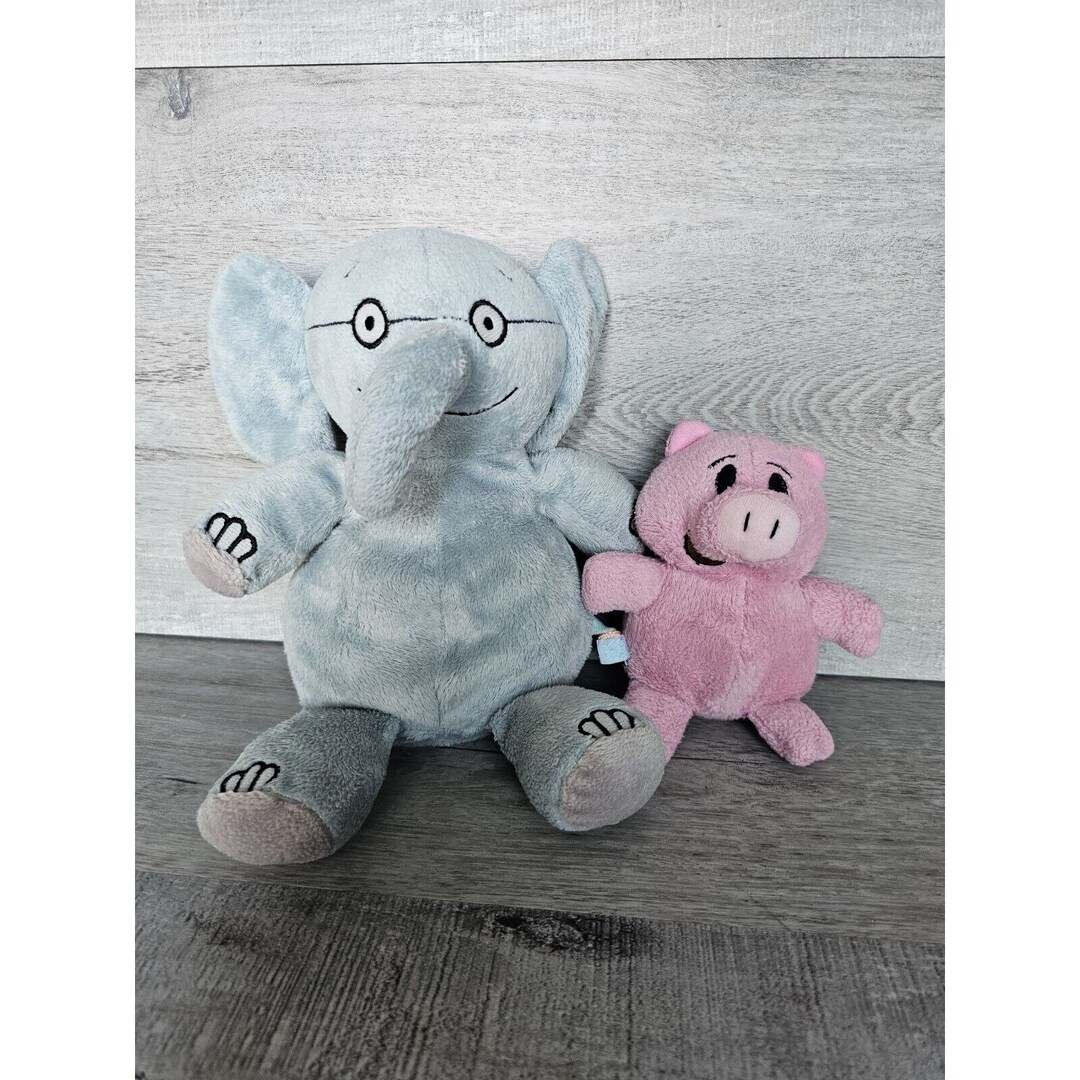 Yottoy Mo Willems 10" Gerald Elephant and 6" Piggie Plush Stuffed ...