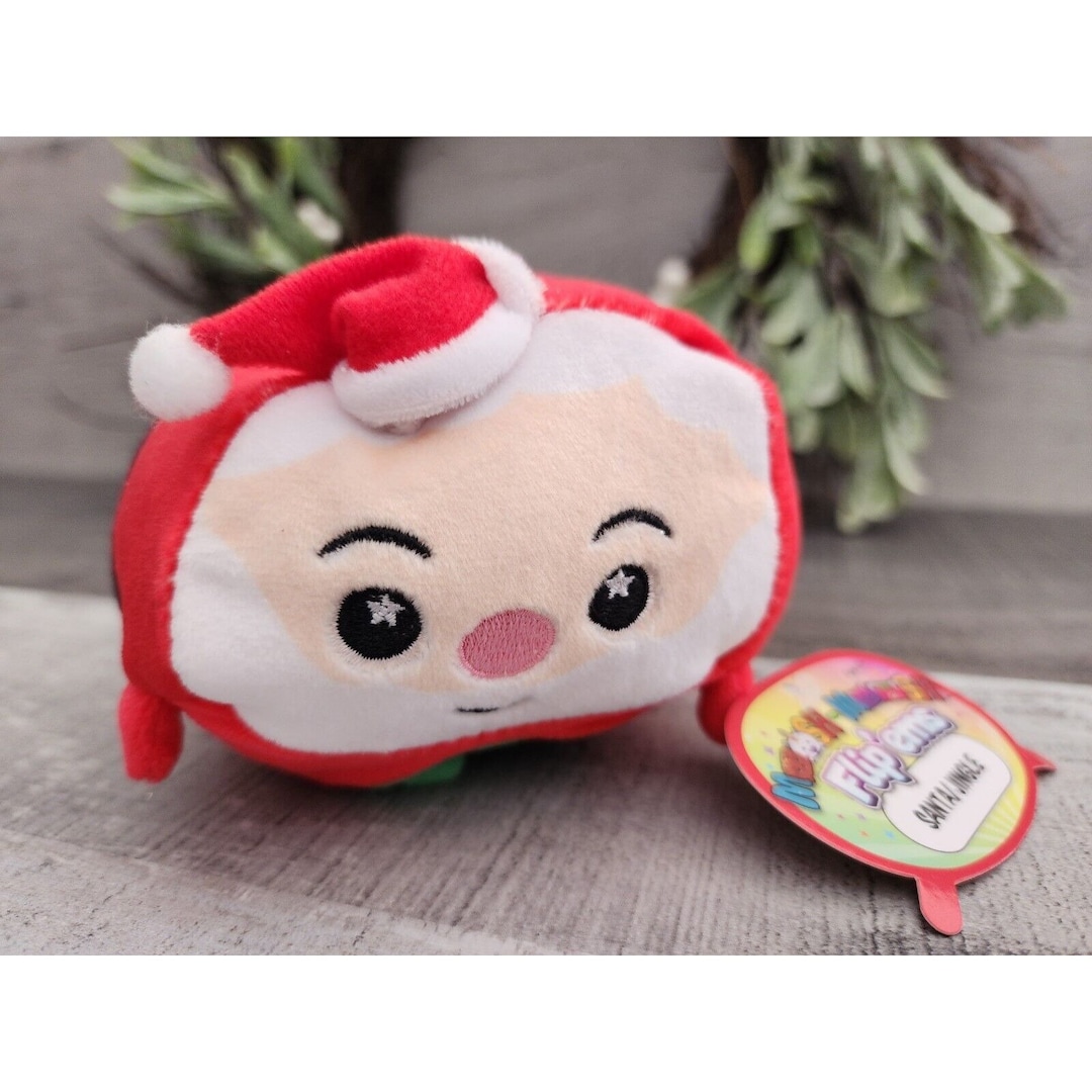 RARE Moosh Moosh 5” Plush Squared Flip'ems Reversible Elf Jingle and ...