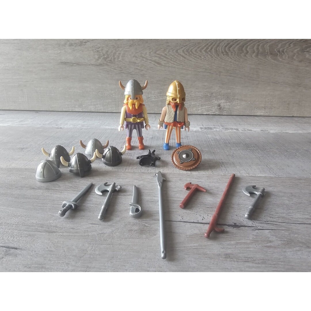 Vintage Playmobil Medieval Figures Accessories Lot Viking Weapons ...