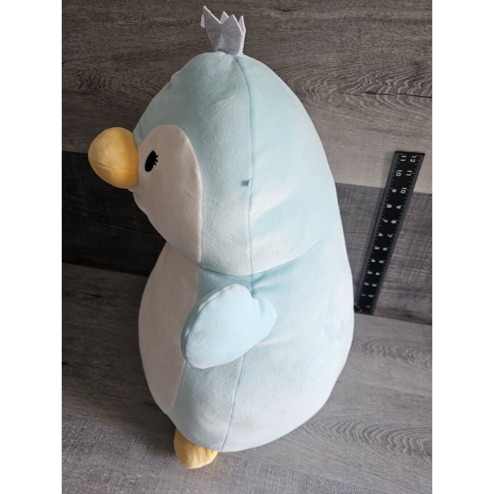 Squishmallows Kellytoy Plush Hug Mees Raina the Blue Penguin With Crown ...