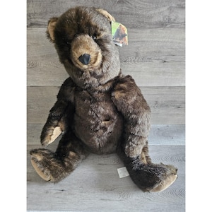 Vtg Ditz Designs Hen House Stuffed Plush Grizzly Bear Jointed Poseable ...