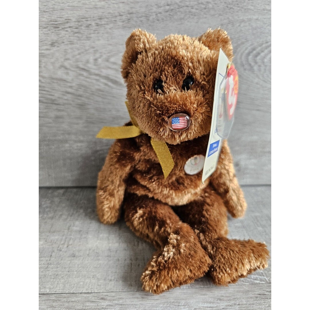 Rare TY Beanie Baby Champion the Bear USA New With Tags Collectible ...