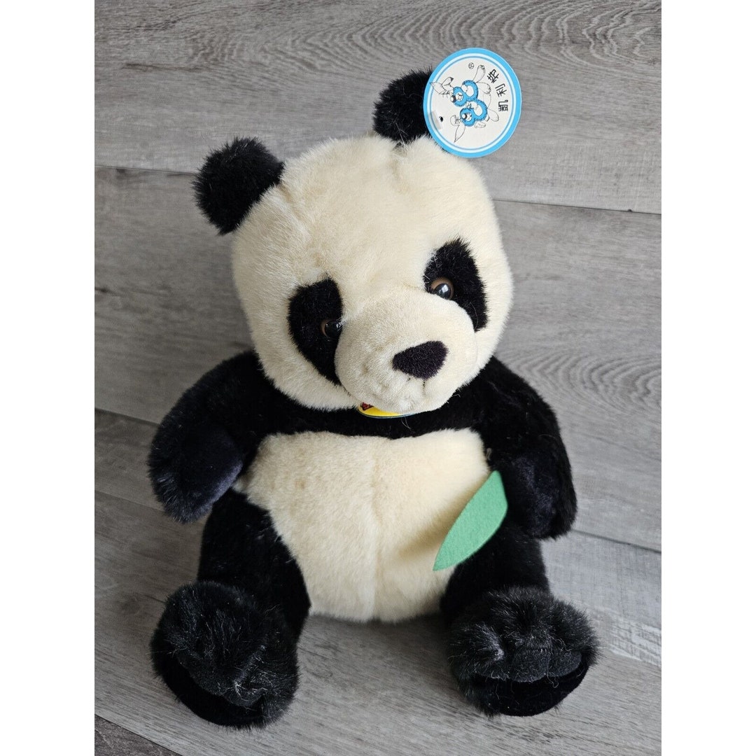 Vtg Panda Bear Bamboo Animal Plush 12" Capital 88 Tags Stuffed Japan ...